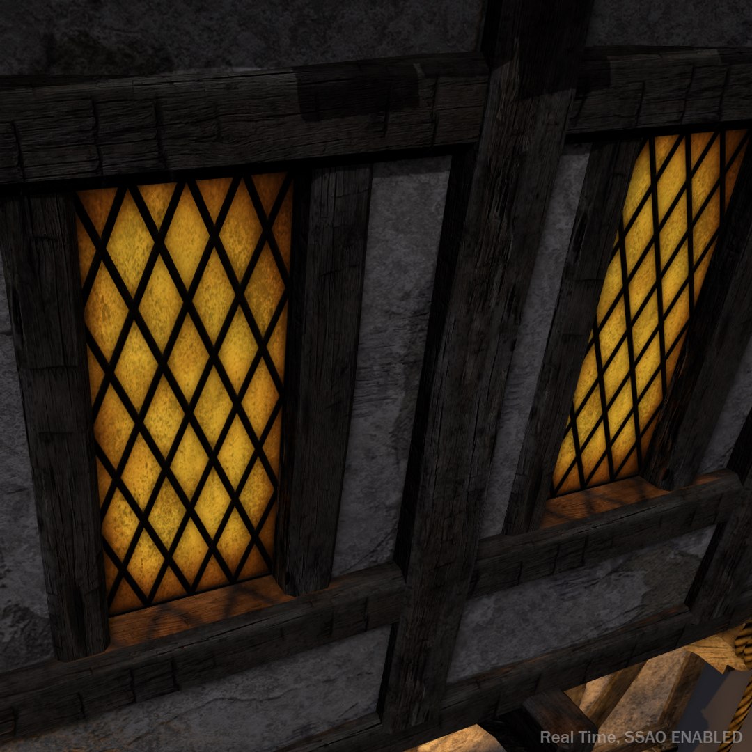 Medieval Timber Framed Building 3d Blend