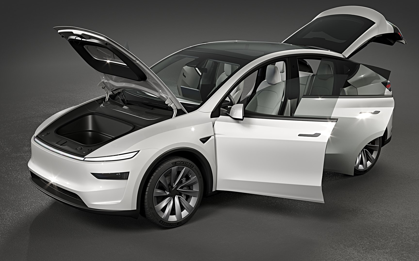 2025 Tesla Model Y Pearl White 3D Model - TurboSquid 2382501