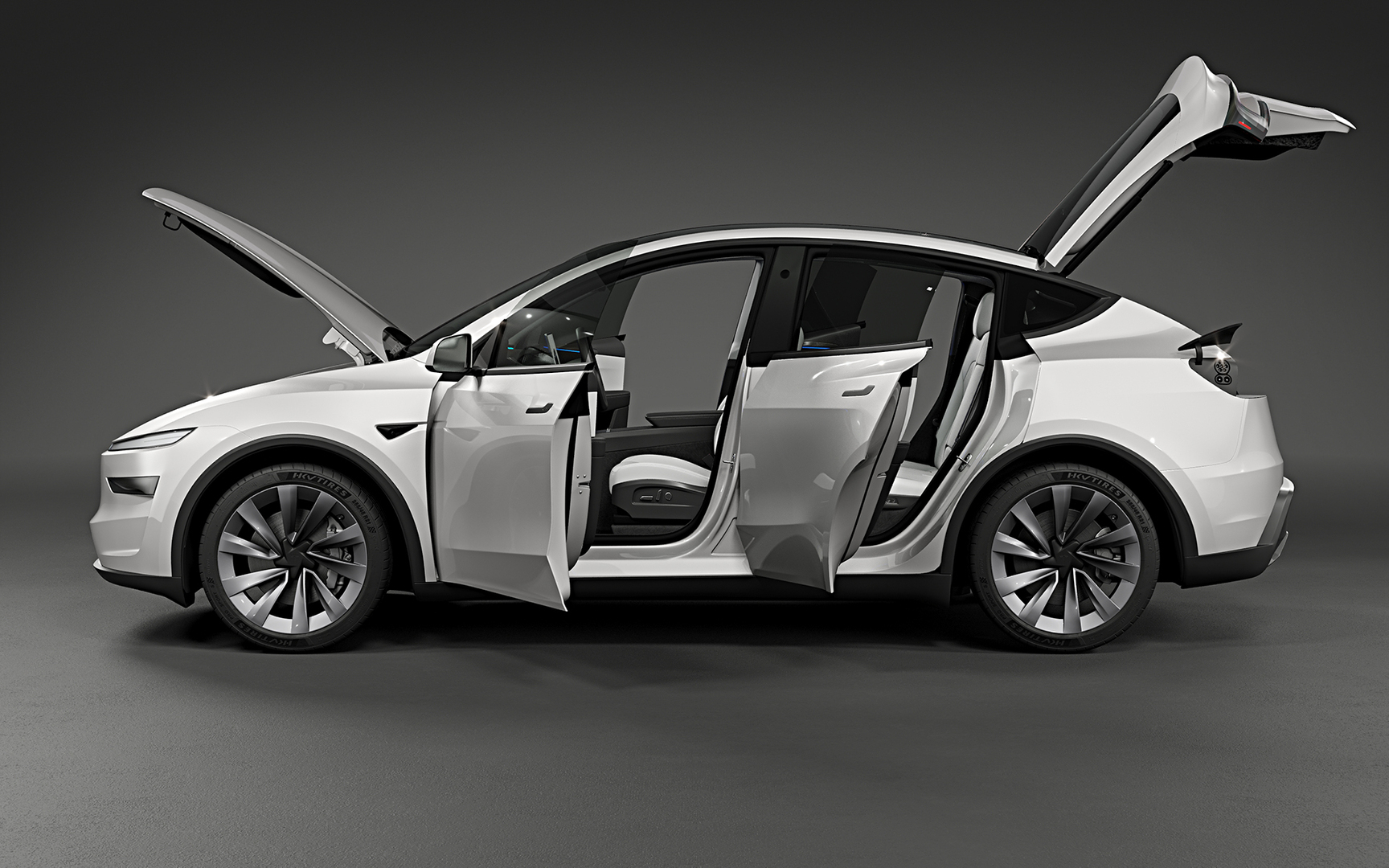 2025 Tesla Model Y Pearl White 3D Model - TurboSquid 2382501