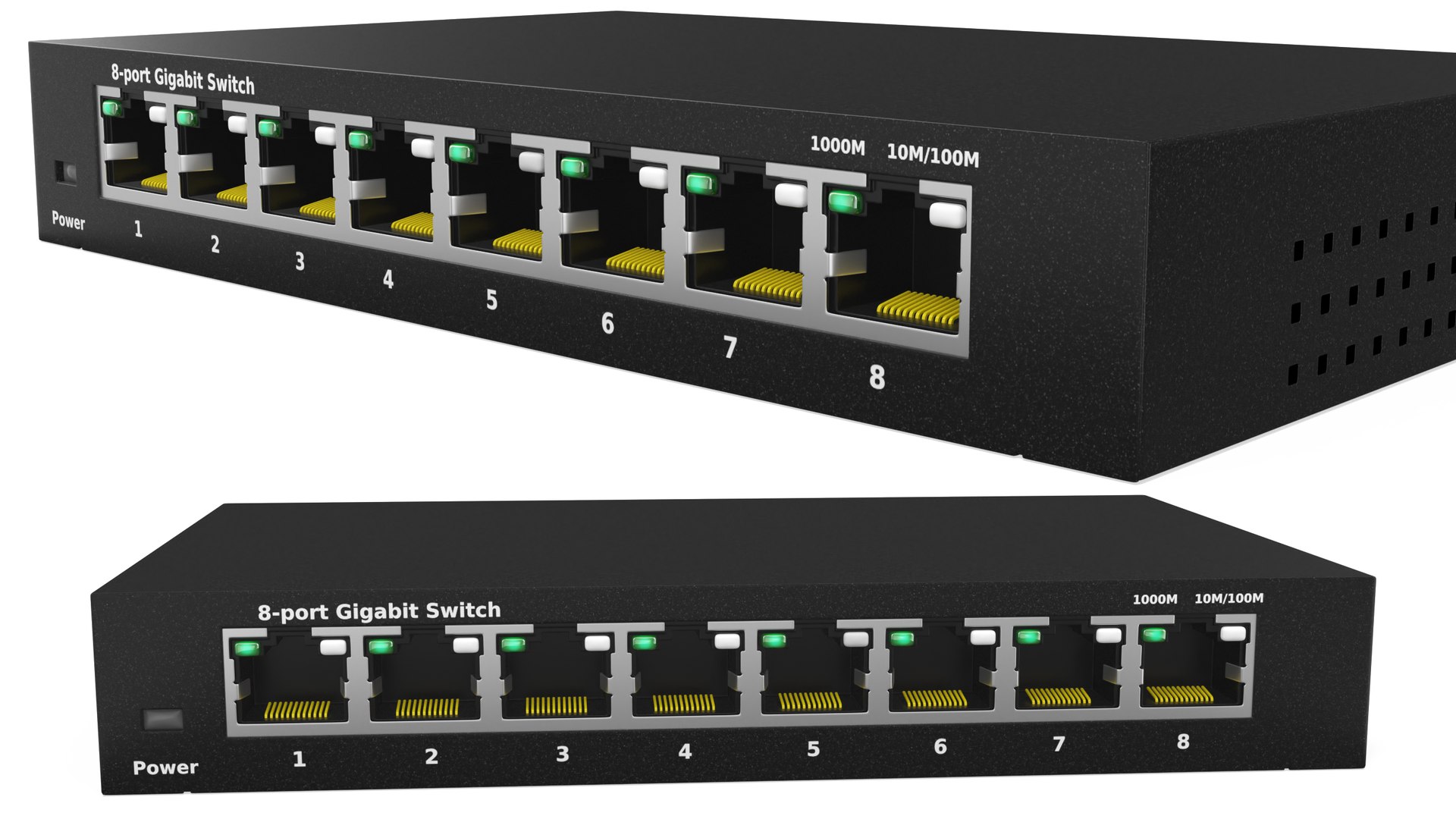Gigabit Network Switch Black 3D Model - TurboSquid 2220938