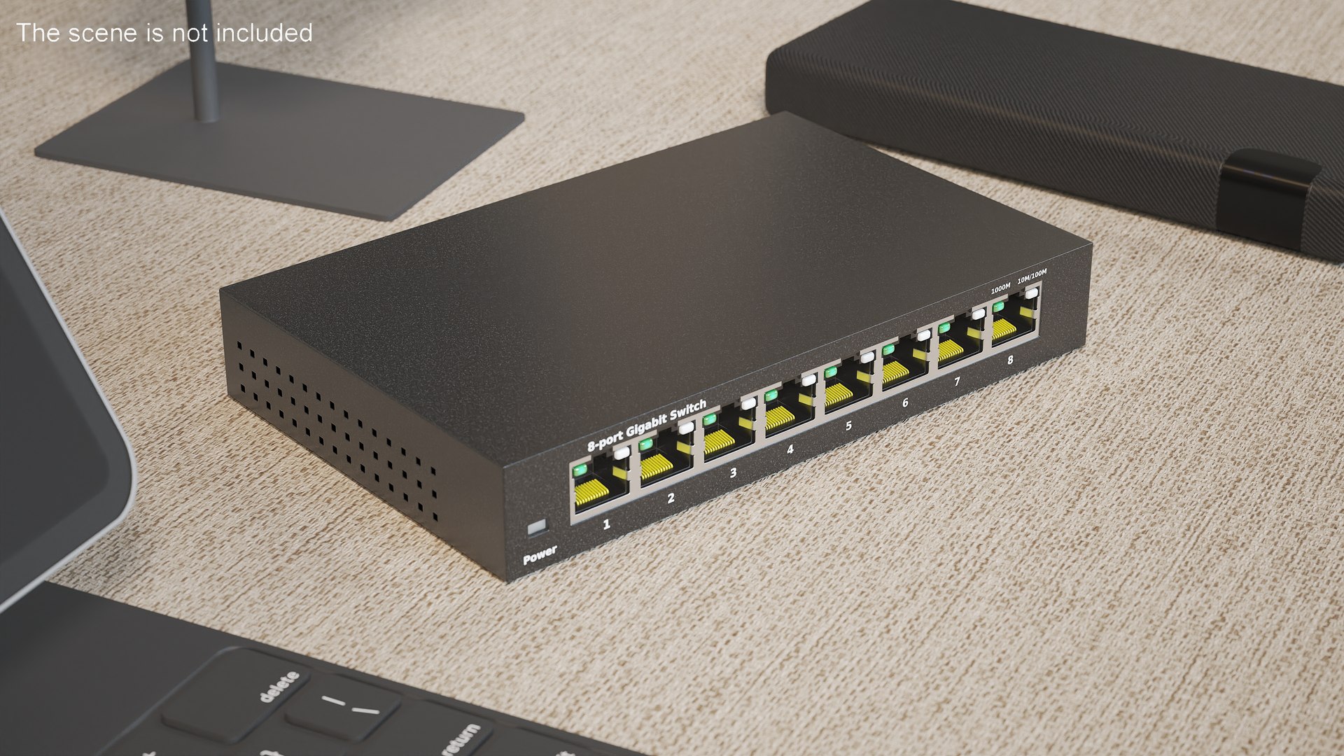 Gigabit Network Switch Black 3D Model - TurboSquid 2220938