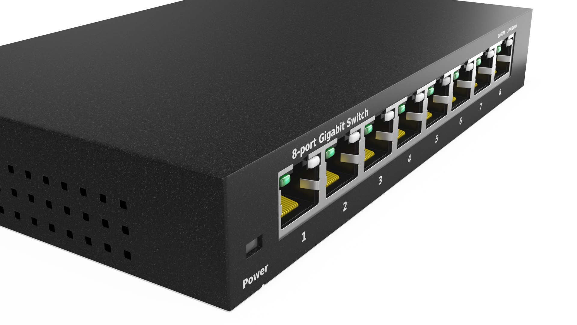 Gigabit Network Switch Black 3D Model - TurboSquid 2220938