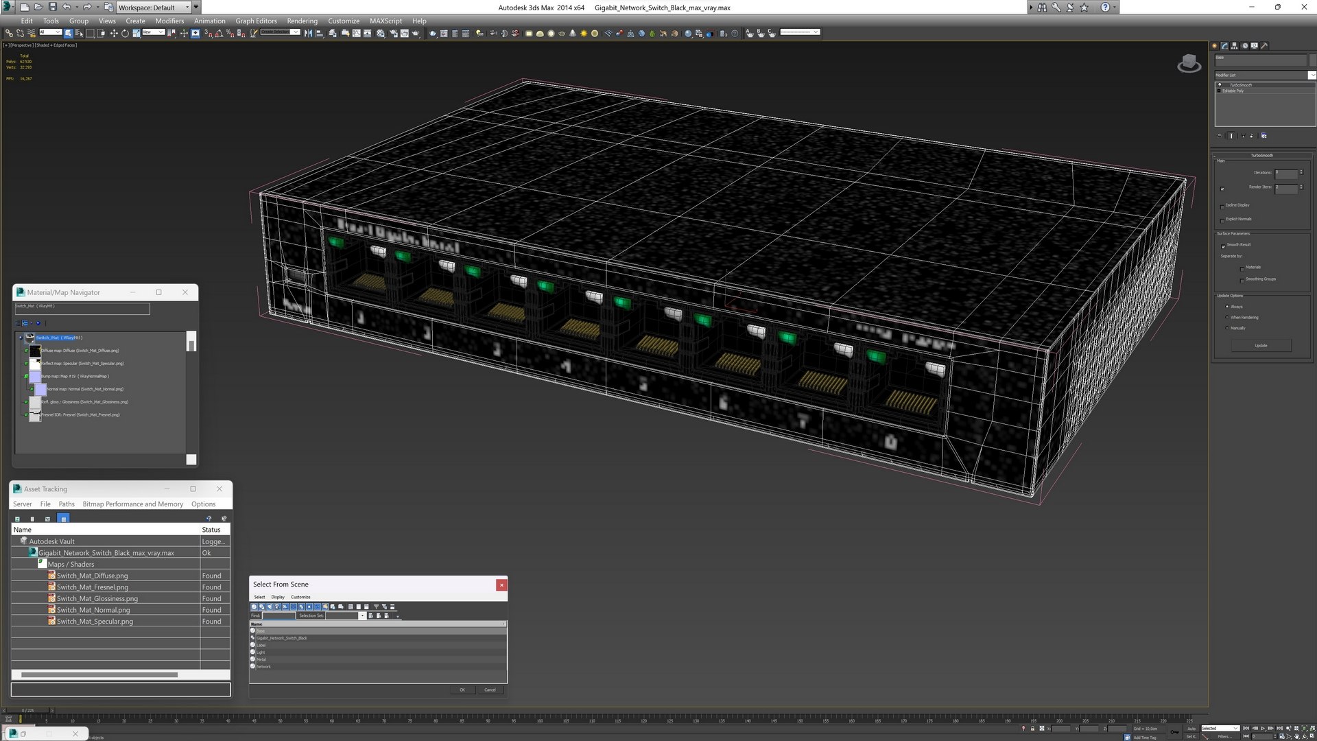 Gigabit Network Switch Black 3D Model - TurboSquid 2220938