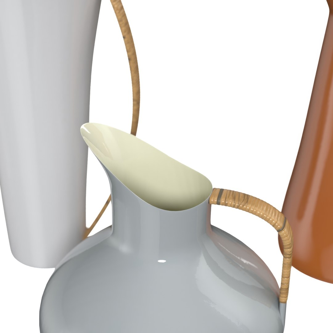 3D Martine Enamel Pitcher Martine Enamel Pitcher PBR - TurboSquid 2205297