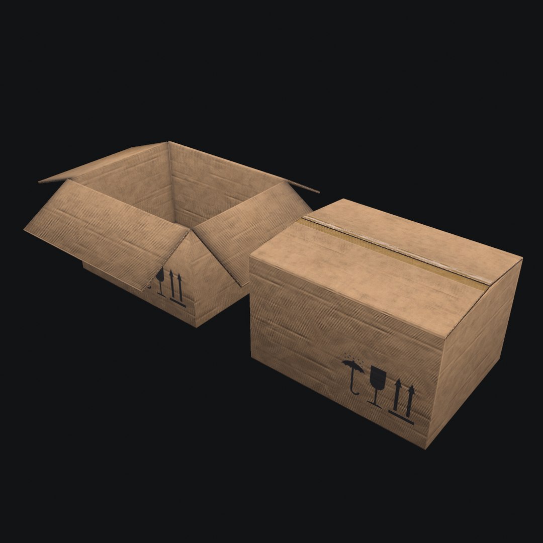 3D Model Cardboard Box - TurboSquid 1473573