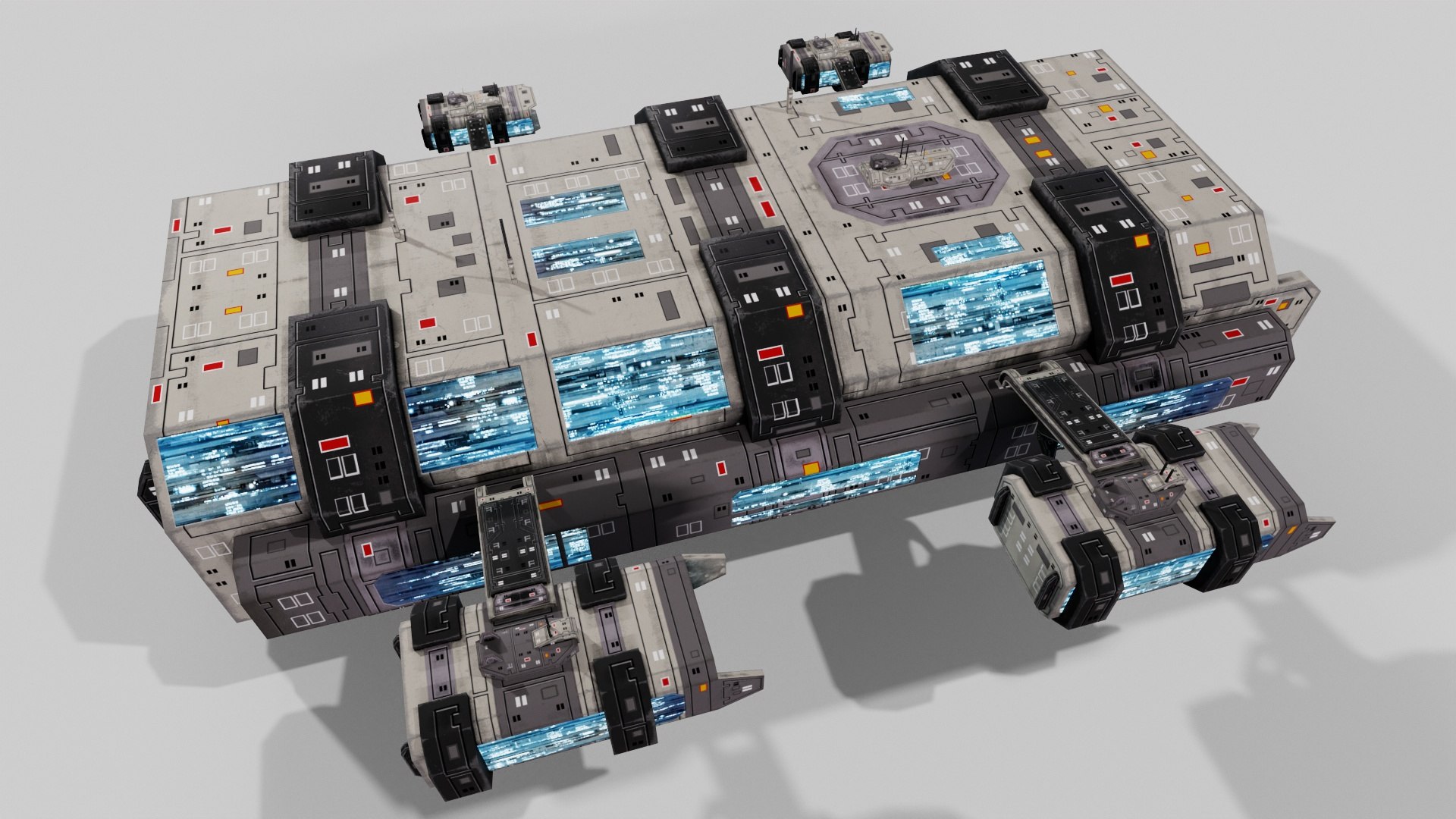 3D Sci-fi space yard - TurboSquid 2178457