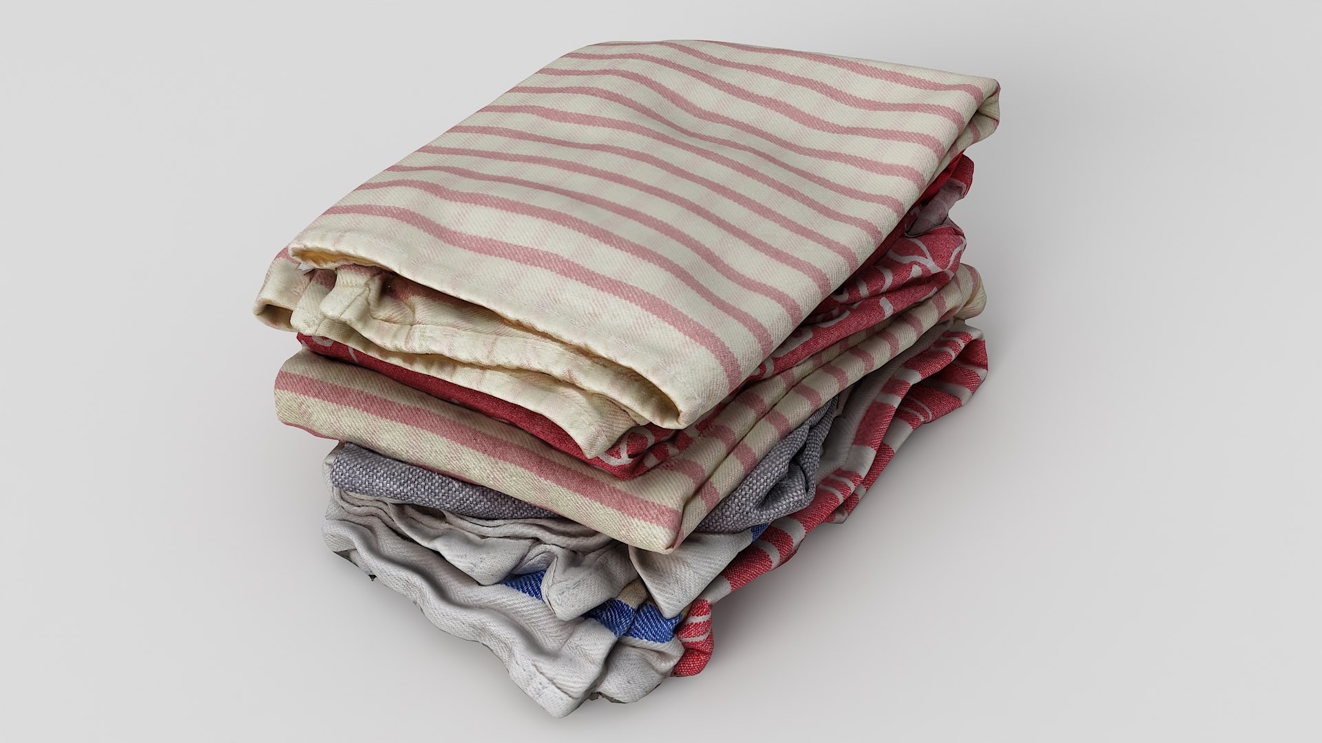 3D Clothes Collection 77 Tea Towels Model - TurboSquid 2041395