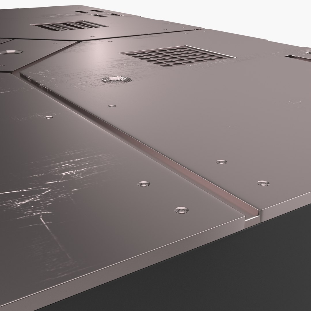 Sci-fi Anodized Panel 2 3d Model