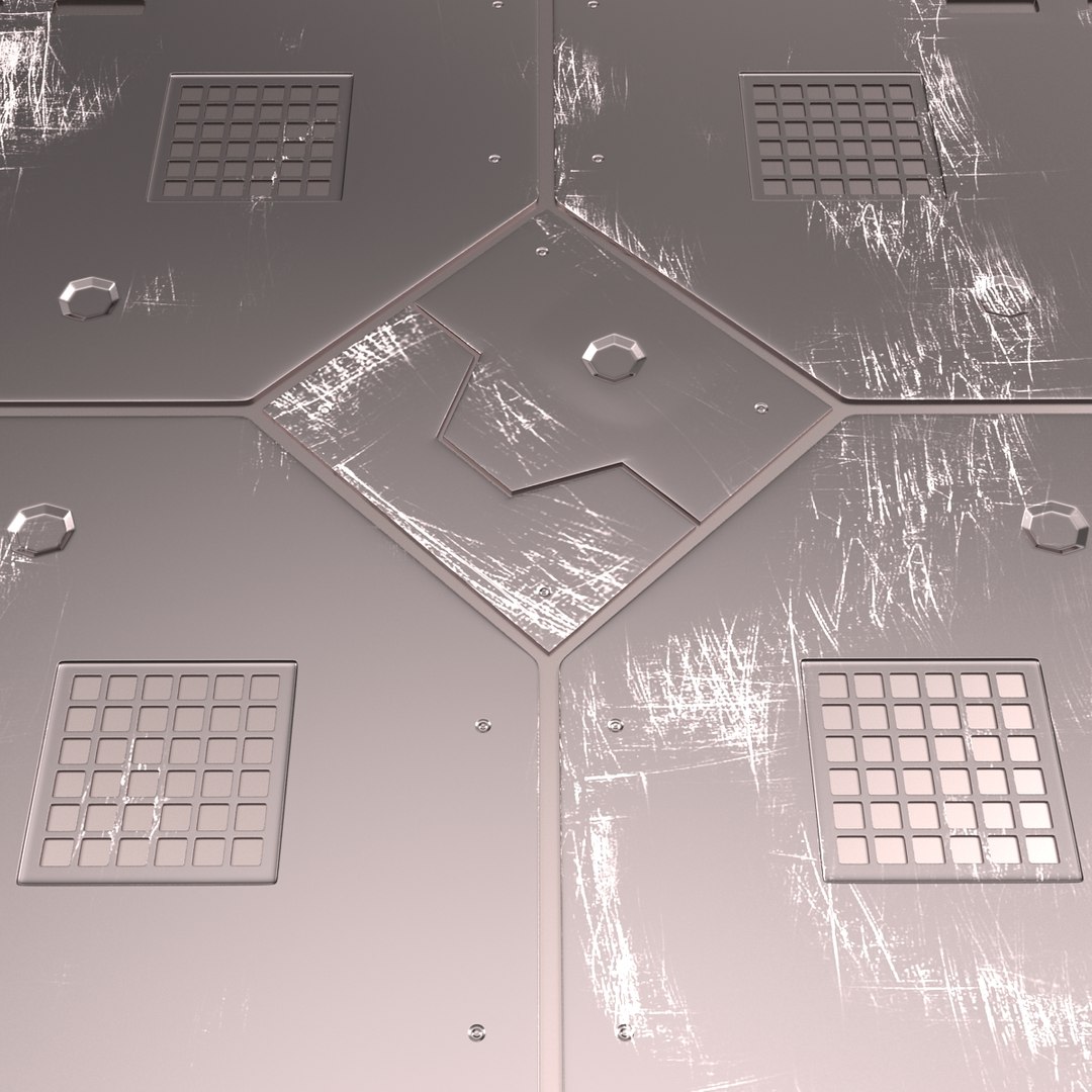 Sci-fi Anodized Panel 2 3d Model