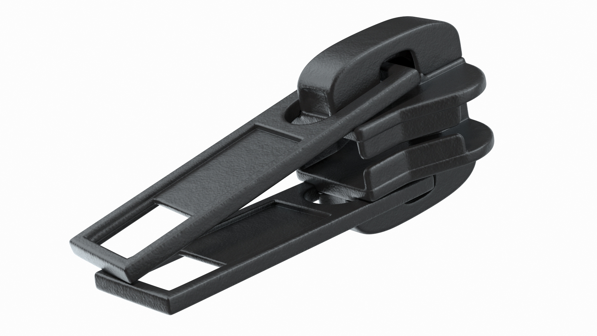 3D Two Sided Plastic Zipper Slider Black - TurboSquid 1793833