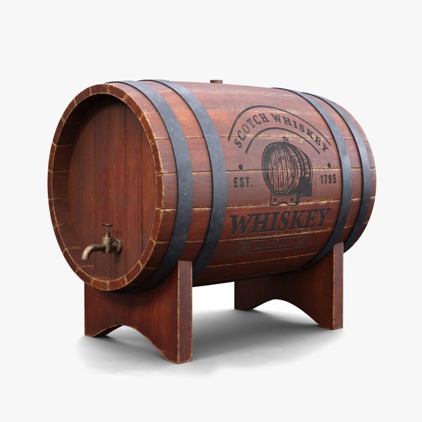 modelo 3d Wooden barrel - TurboSquid 2094036