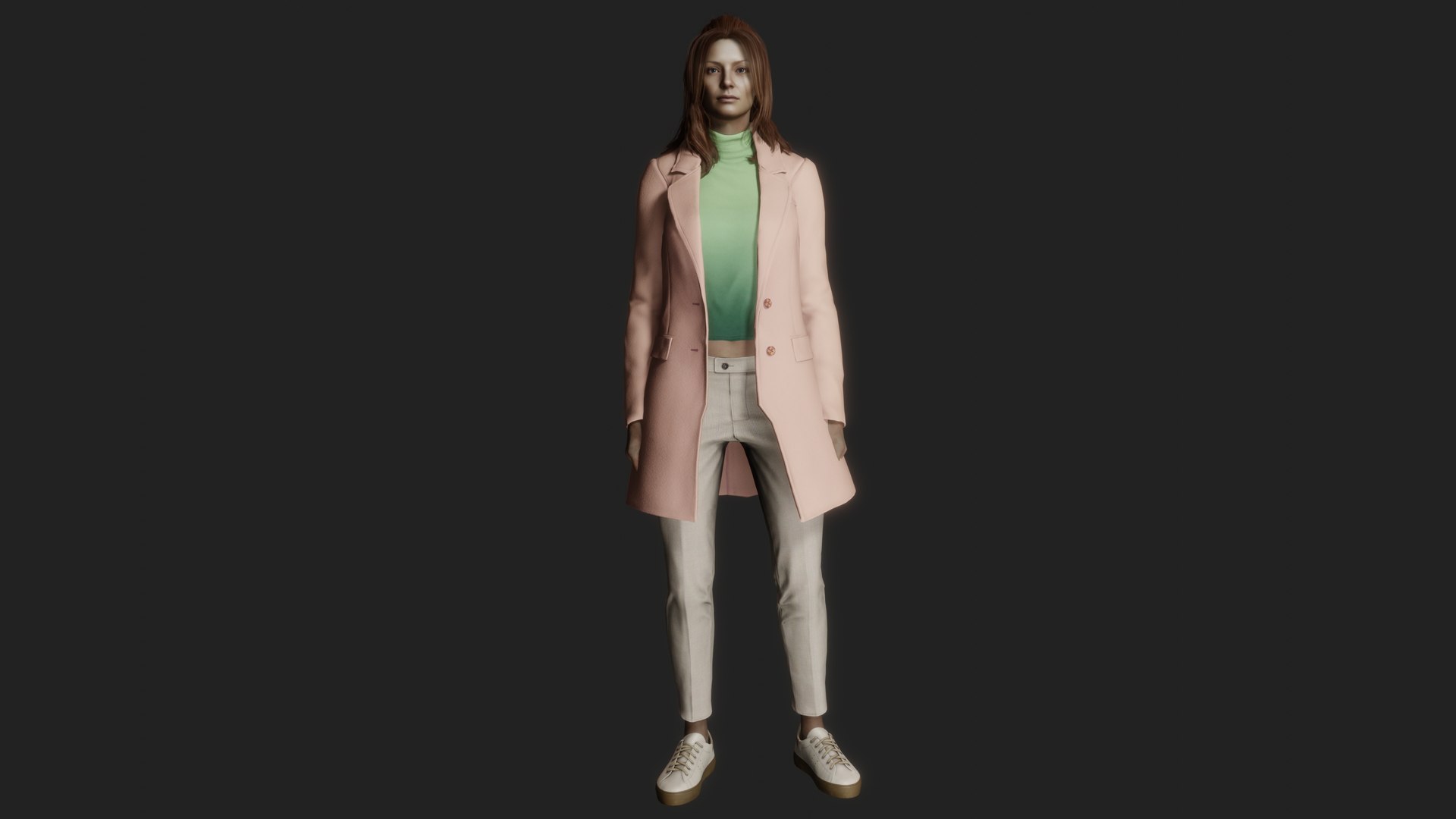3D Ideal woman in modest clothes - TurboSquid 2136819