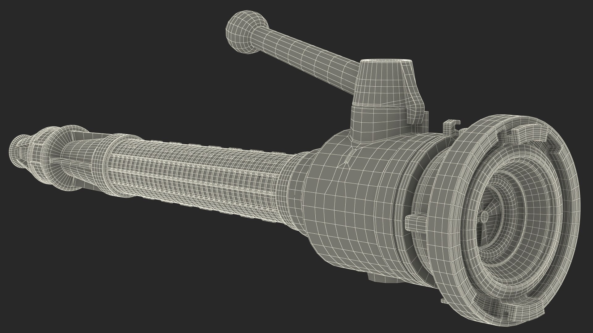 3D model Lever Operated Handheld Branch Pipe Nozzle - TurboSquid 2065249