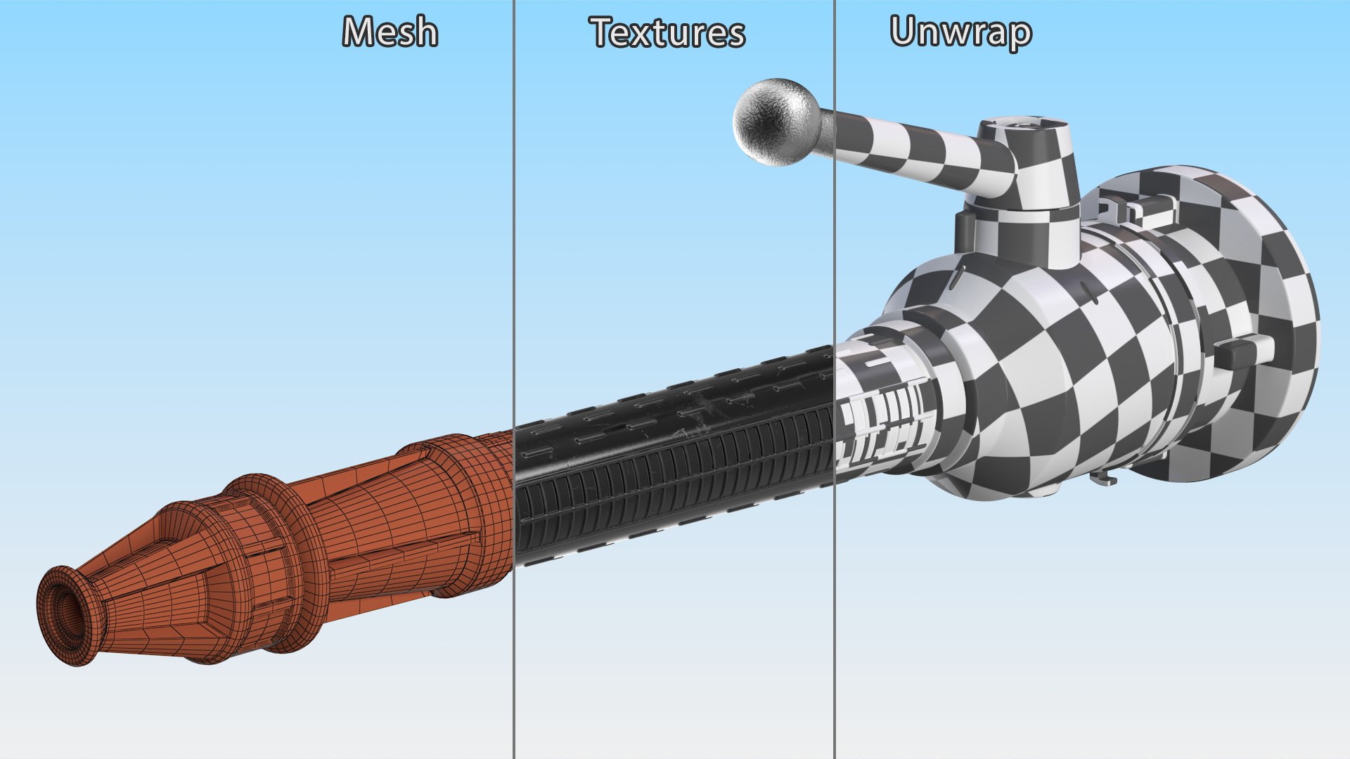 3D model Lever Operated Handheld Branch Pipe Nozzle - TurboSquid 2065249