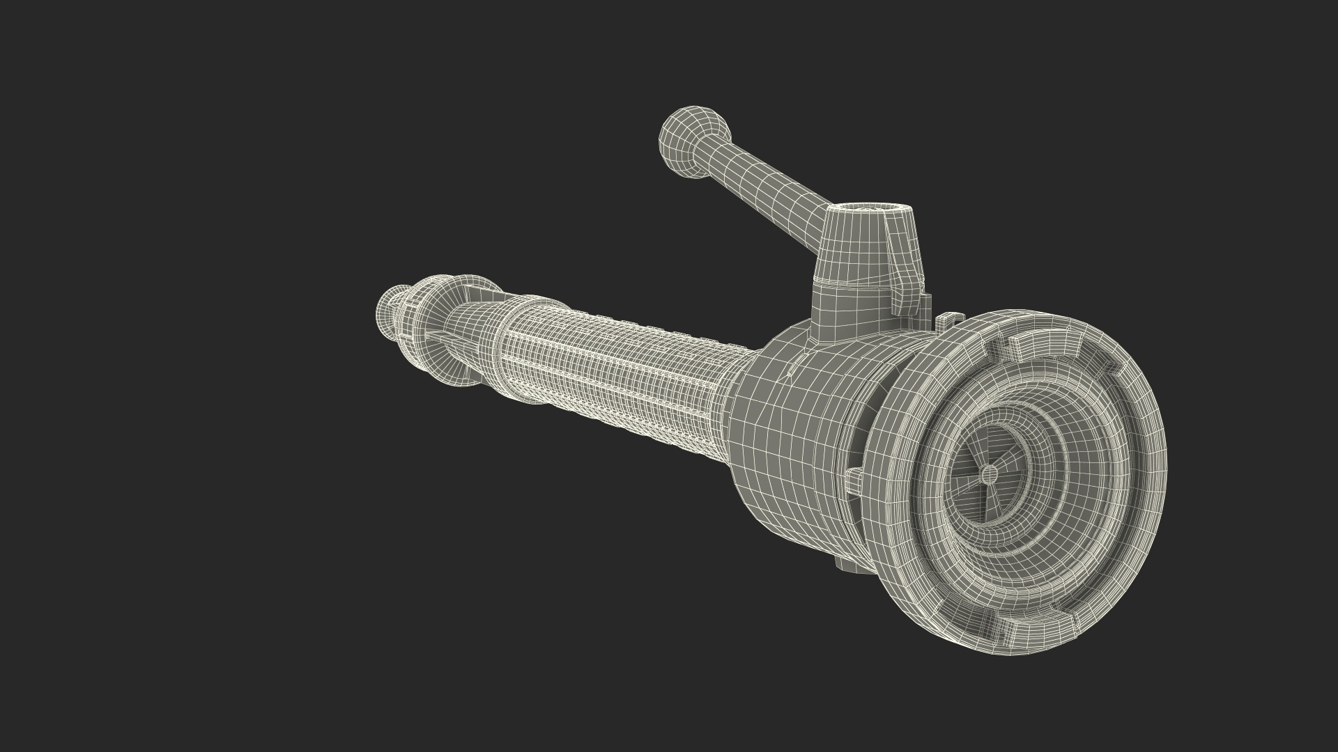 3D Model Lever Operated Handheld Branch Pipe Nozzle - TurboSquid 2065249