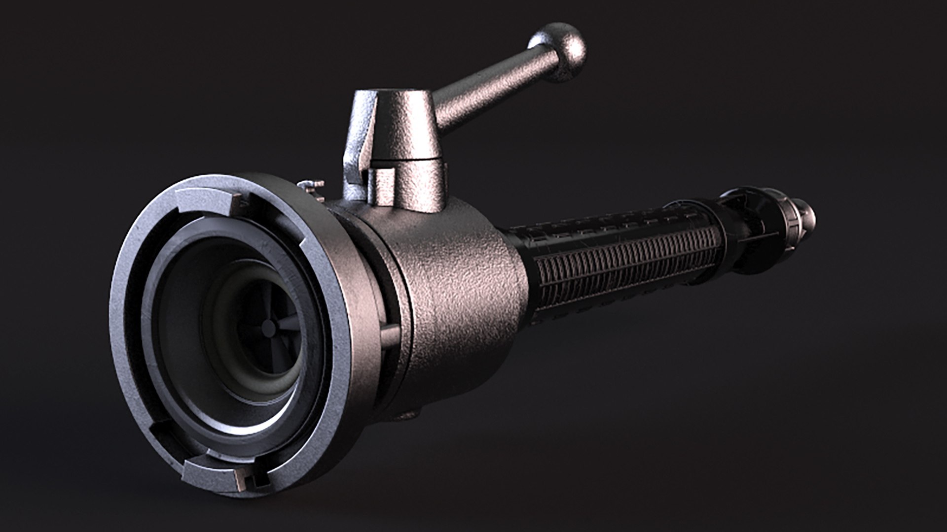 3D model Lever Operated Handheld Branch Pipe Nozzle - TurboSquid 2065249