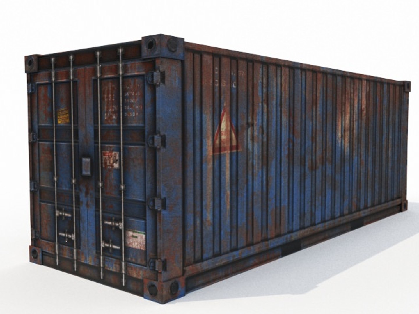 Blue Container Polys 3D Model - TurboSquid 1350207