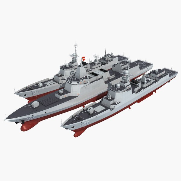 china type 052d destroyer 3d max