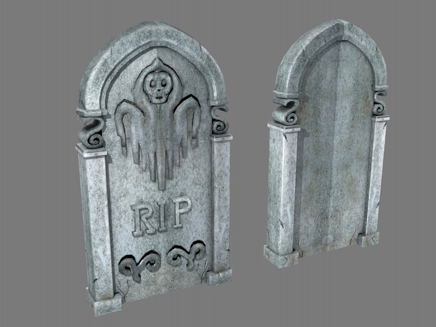 Tombstone Ghost Pbr 3D Model - TurboSquid 1461590