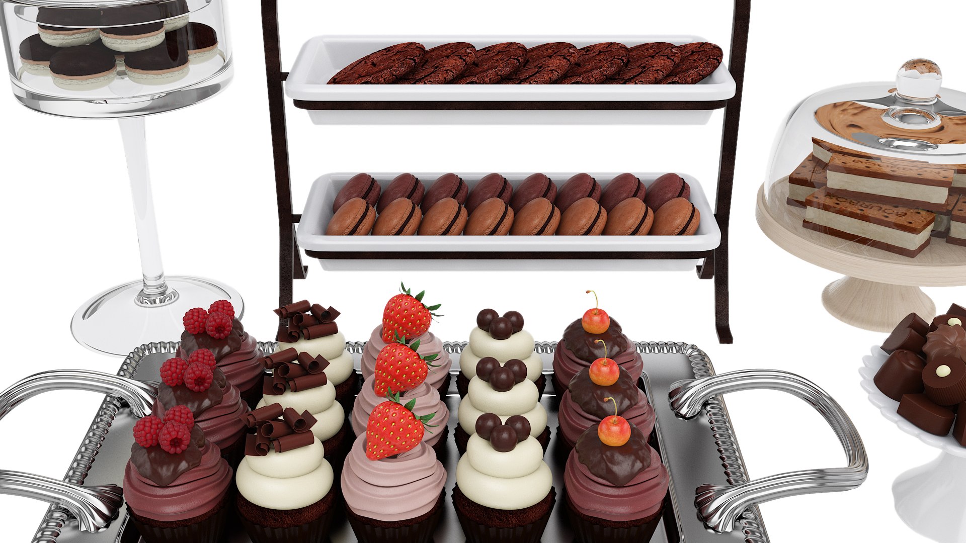 Chocolate dessert 3D model - TurboSquid 1966257
