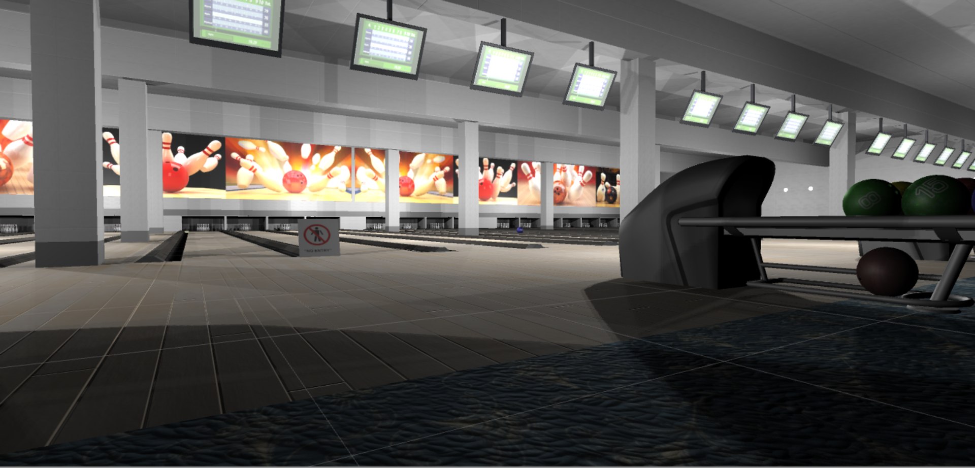 3D Model Games Bowling - Interior Room - TurboSquid 1436920
