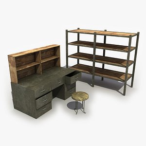 Steel storage rack 3D model - TurboSquid 1622683