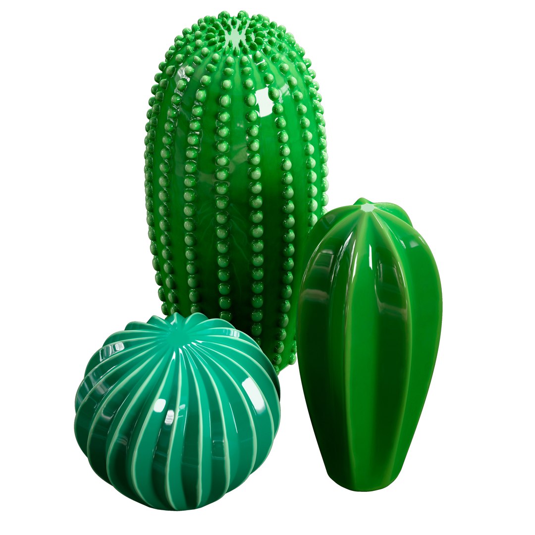 Vases In The Form Of Cacti 3D Model - TurboSquid 1970524
