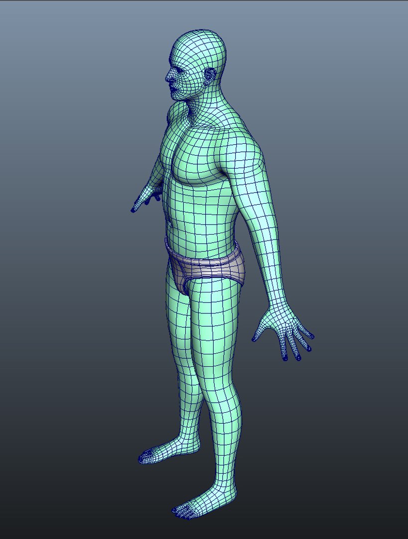 Male Human Character 3d Obj