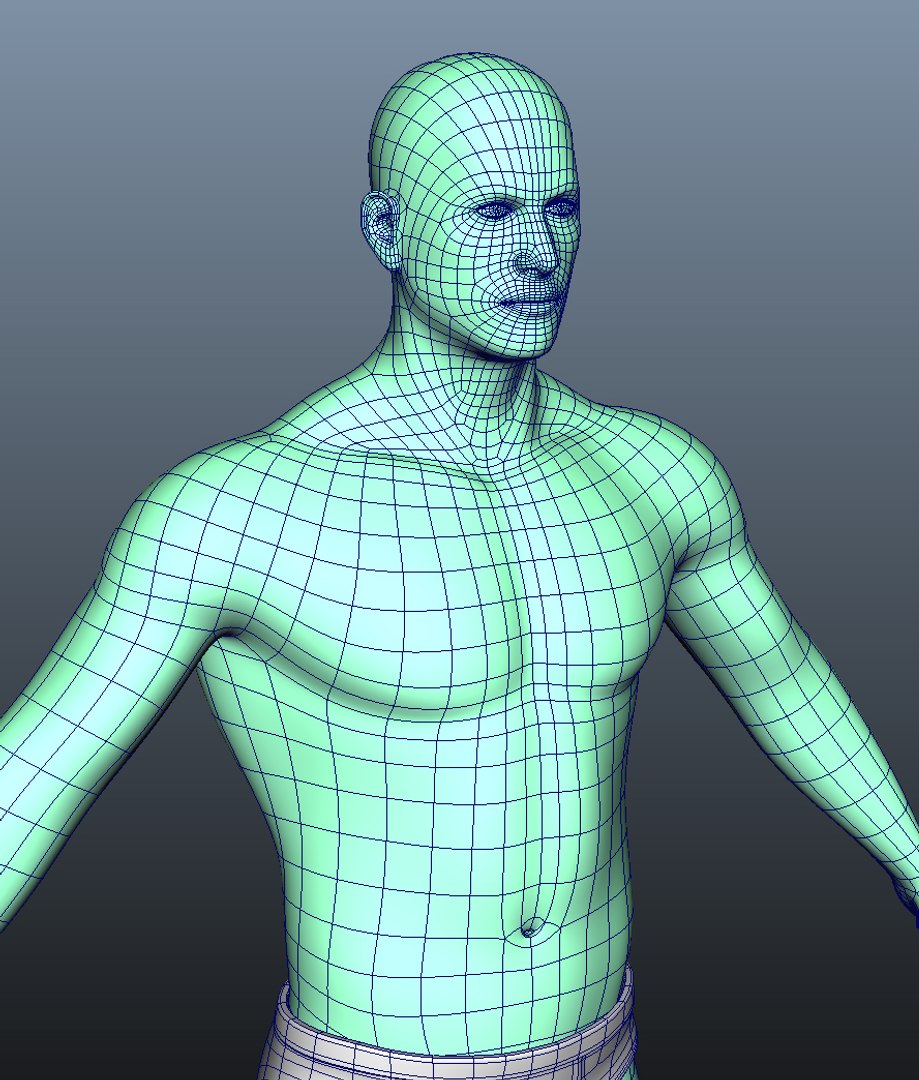 Male Human Character 3d Obj