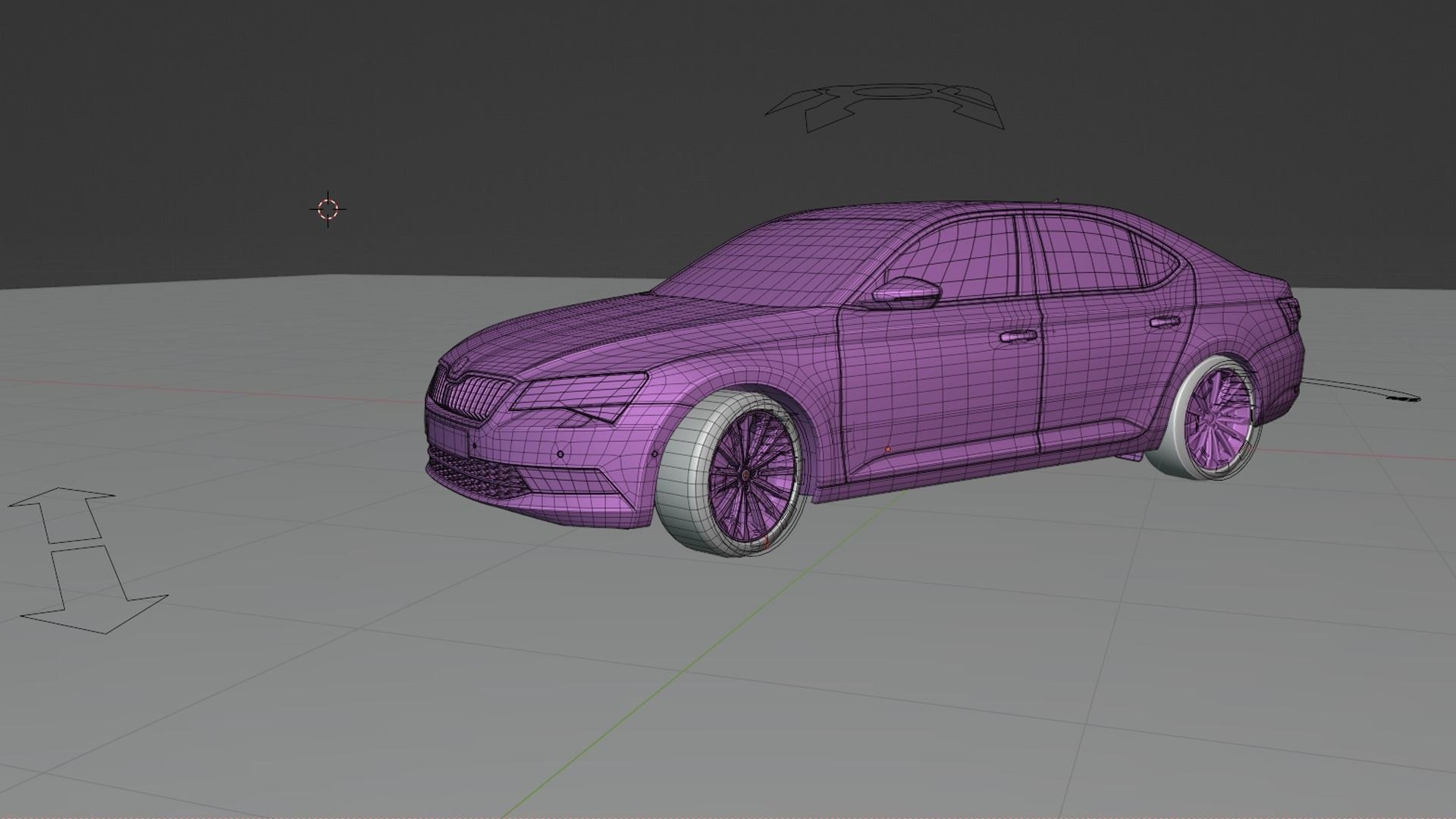 3D Red Car Skoda Superb - TurboSquid 1847986