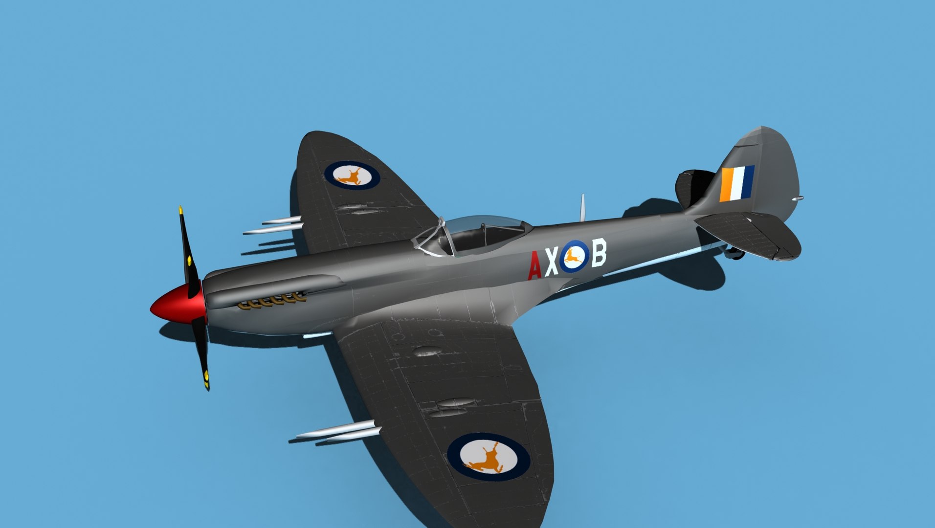 3D Supermarine Spitfire Mk XXII V20 South Africa Model - TurboSquid 1925754