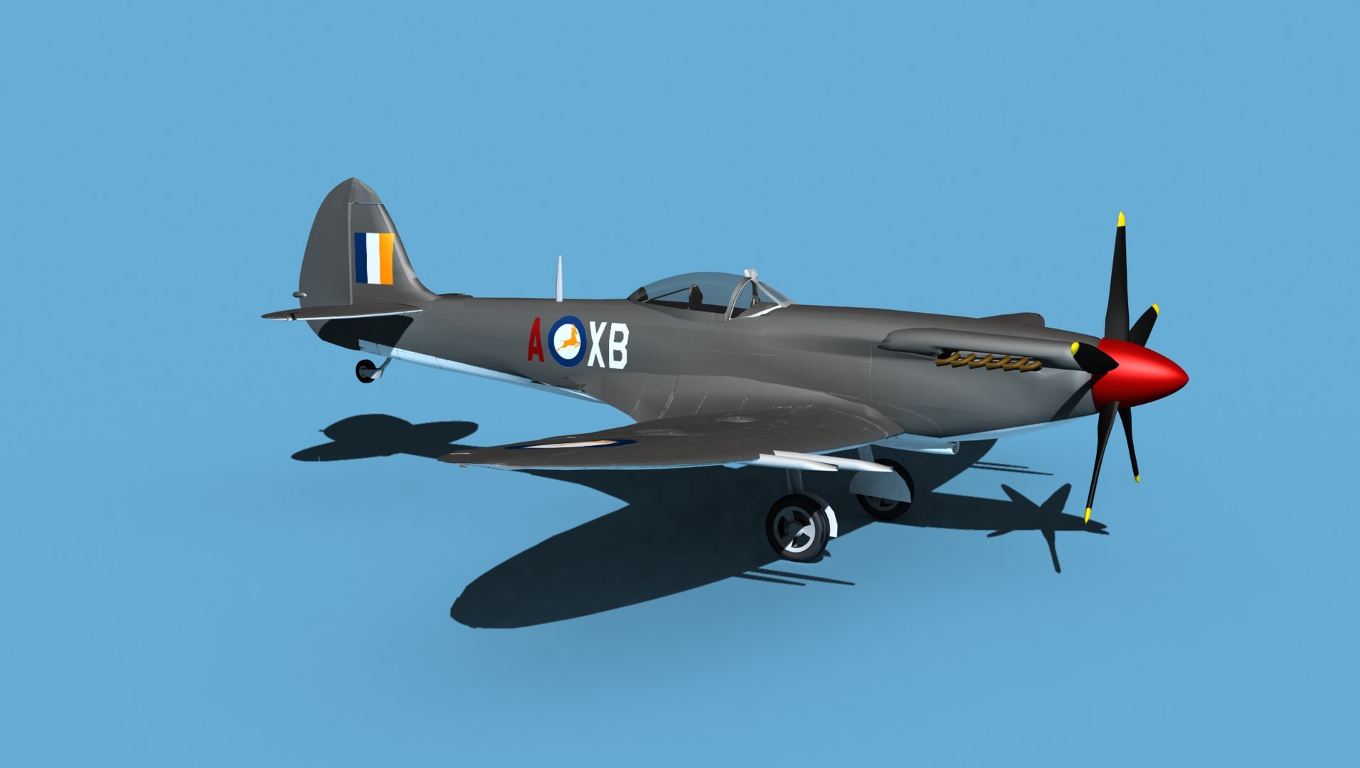 3D Supermarine Spitfire Mk XXII V20 South Africa Model - TurboSquid 1925754