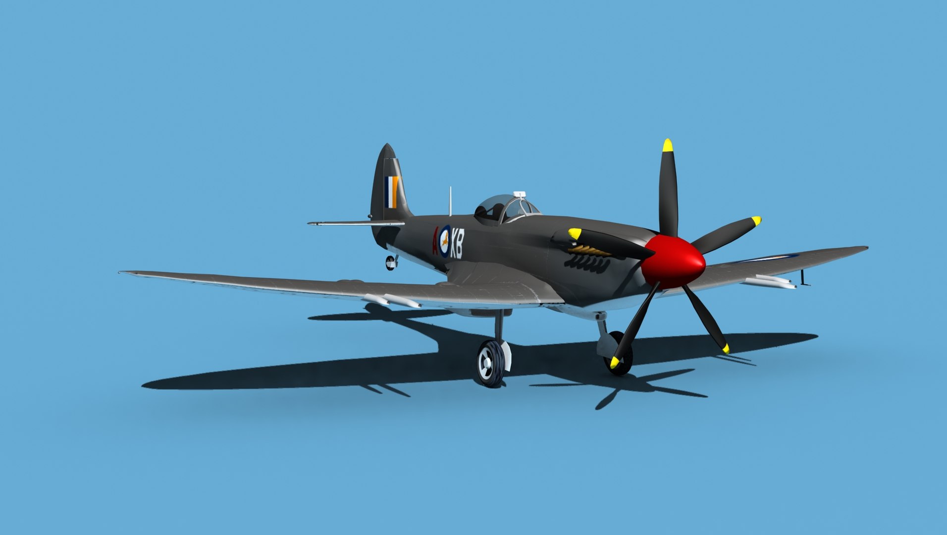3D Supermarine Spitfire Mk XXII V20 South Africa Model - TurboSquid 1925754