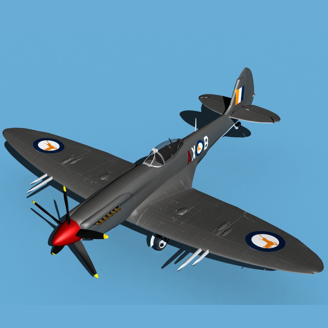 3D Supermarine Spitfire Mk XXII V20 South Africa Model - TurboSquid 1925754