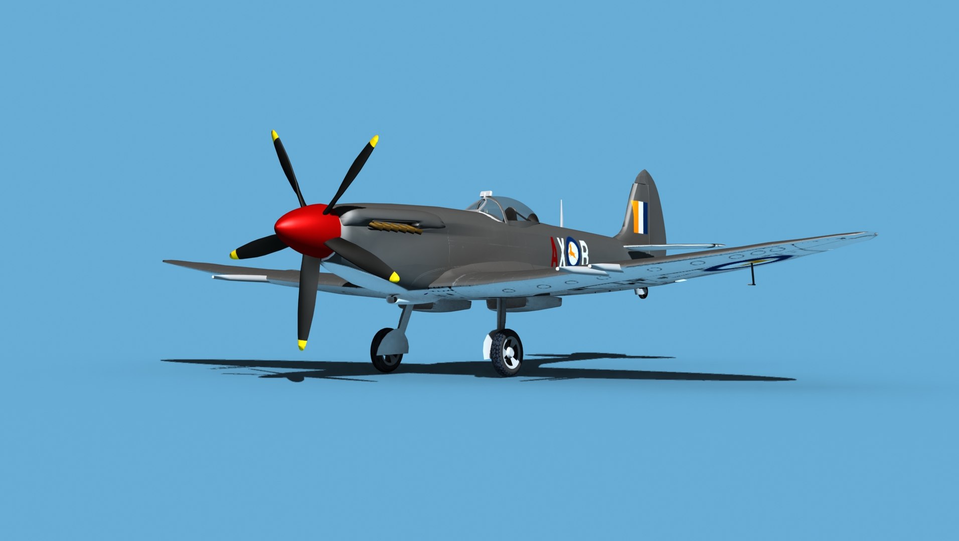 3D Supermarine Spitfire Mk XXII V20 South Africa Model - TurboSquid 1925754
