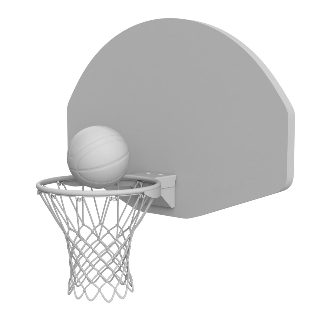 Basketball Rim With Backboard And Basketball 3D model - TurboSquid 1949231