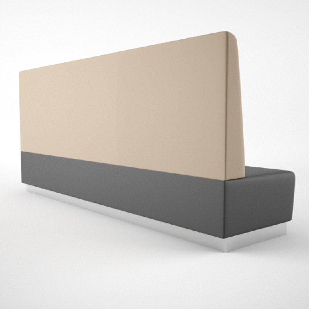 Long Dining Bench 3d Model