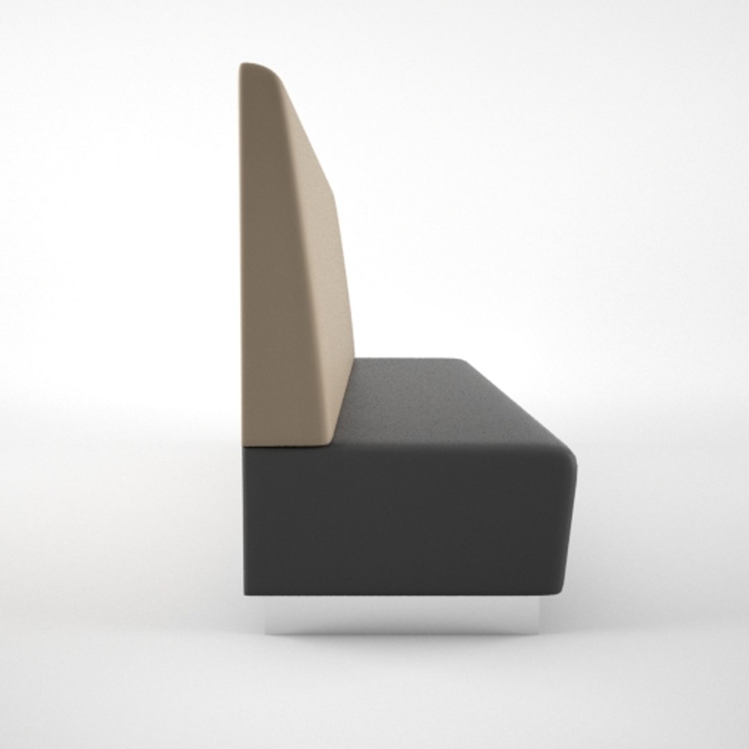 Long Dining Bench 3d Model