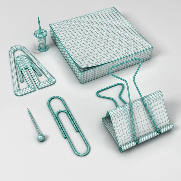 free clips pins 3d model