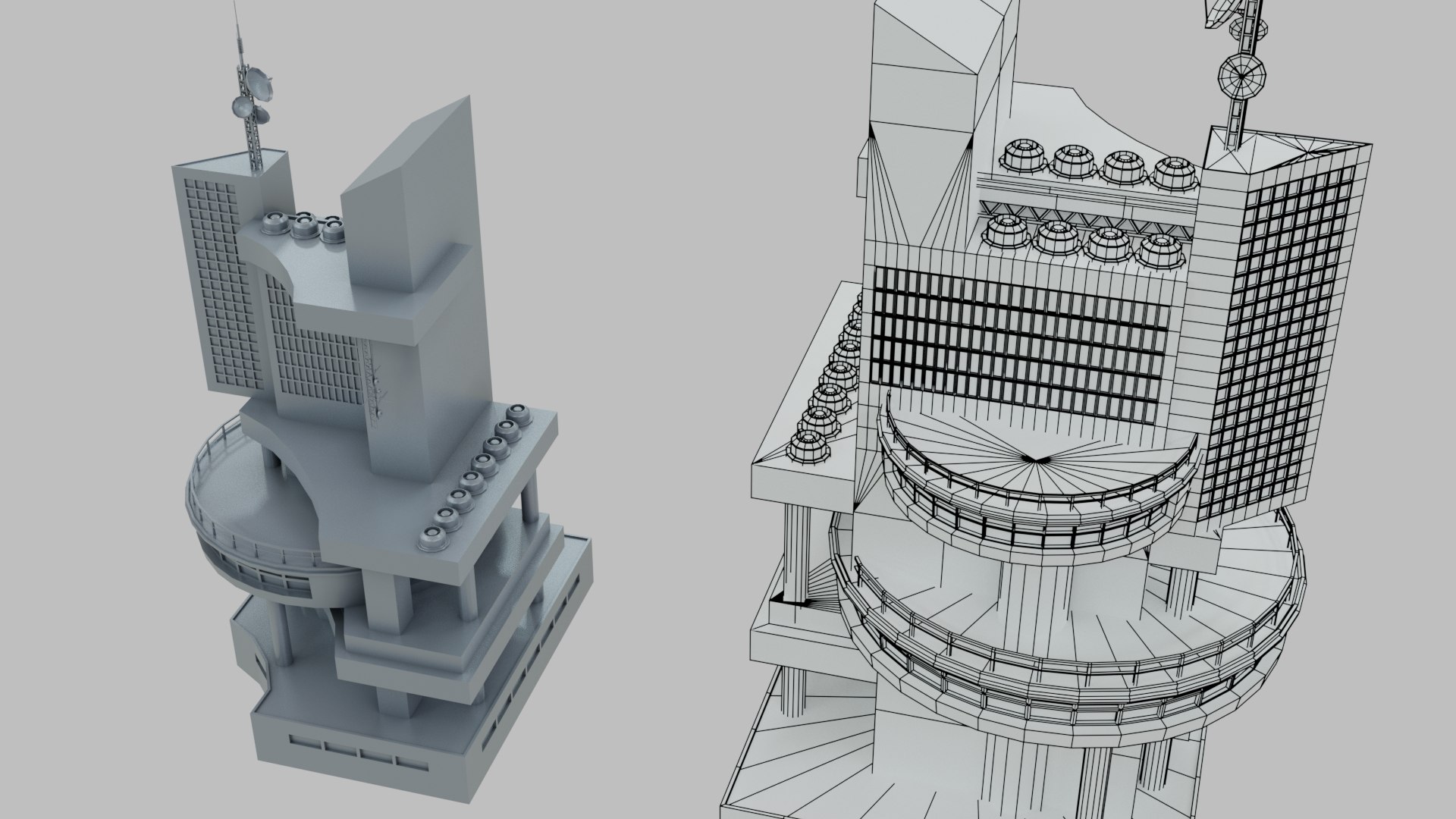 Sci-Fi Industrial Base 3D model - TurboSquid 1812126