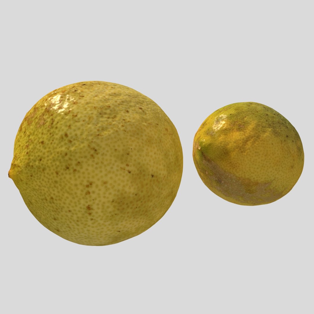 3d lemons fruits