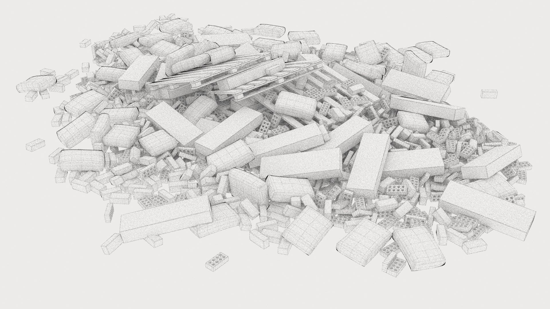 Construction Pallet Pile 3 3D Model - TurboSquid 1949391