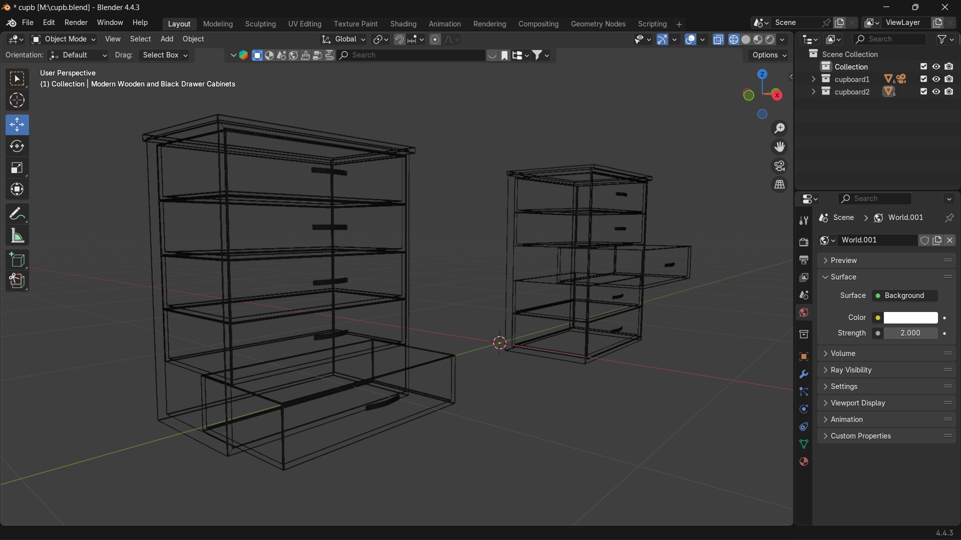 3D Model Modern Wooden Wardrobe Cabinet 3D Model - TurboSquid 2514892