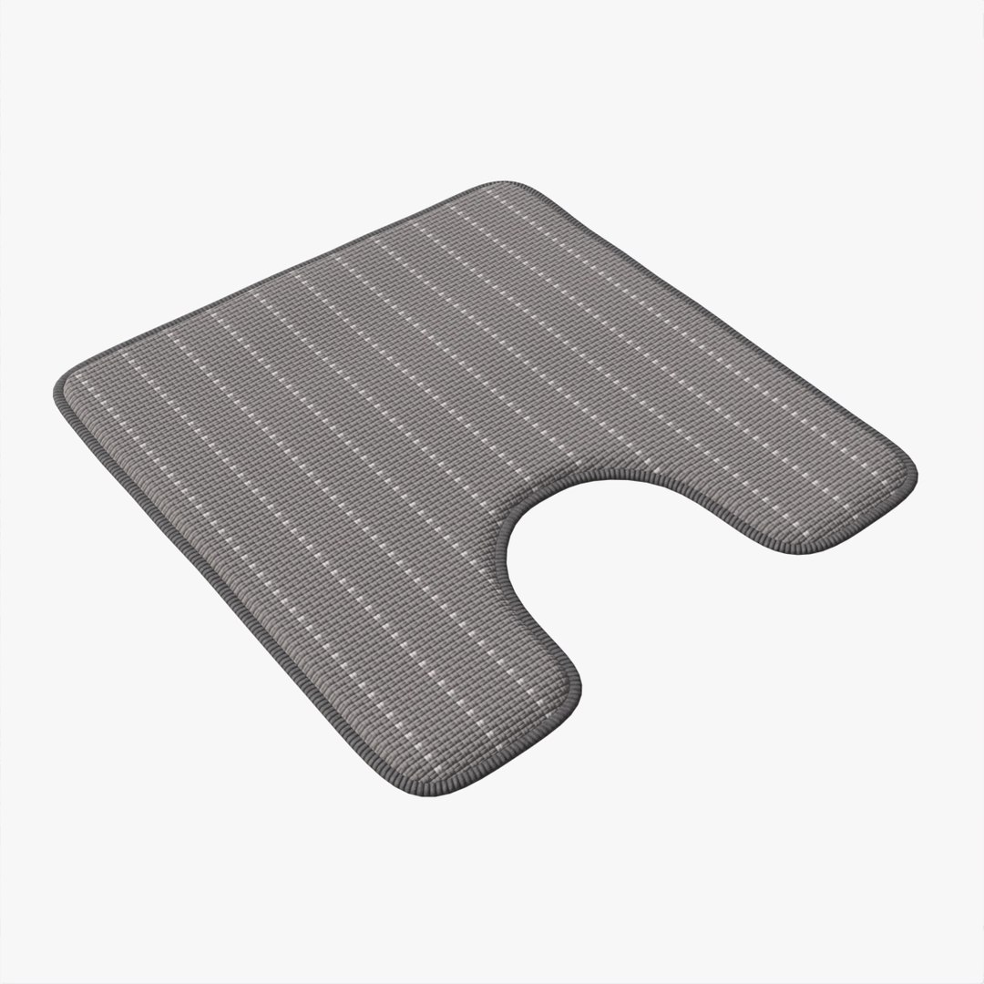 3D Toilet Bathroom Soft Rug - TurboSquid 2123610