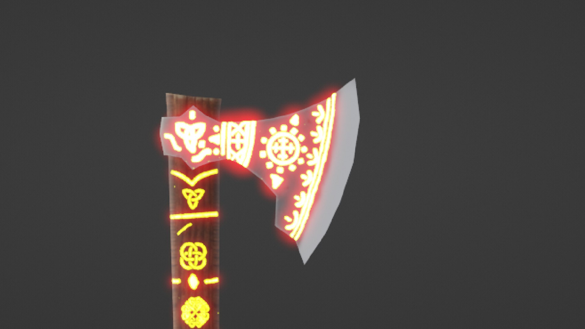 3D Viking Axe With Runes - TurboSquid 1950251
