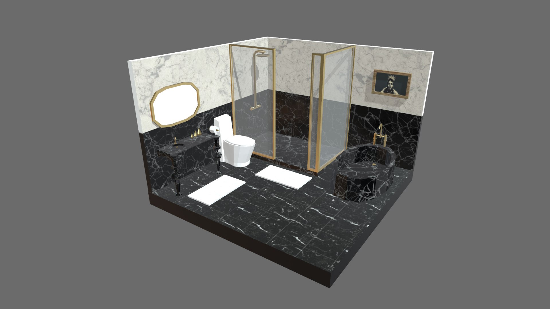 Low Poly Bathroom Pack 02 3D - TurboSquid 2085205