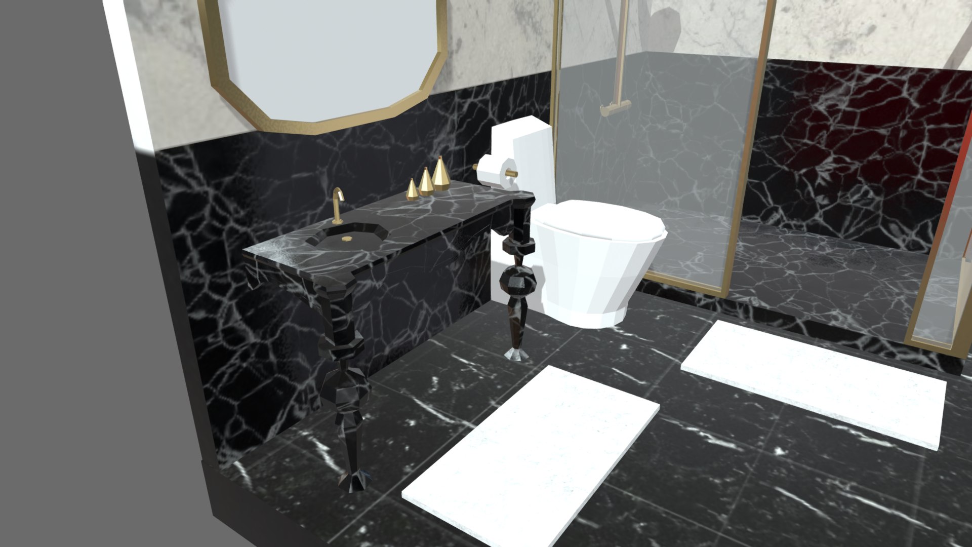 Low Poly Bathroom Pack 02 3D - TurboSquid 2085205