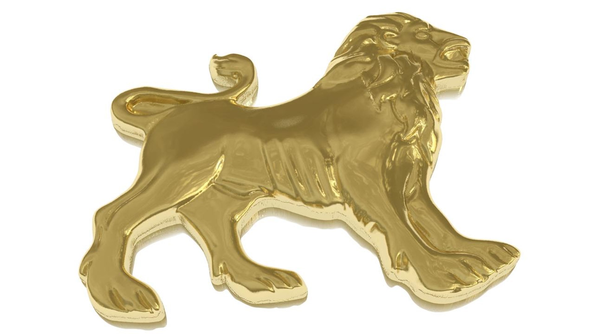 3d Zodiac Leo Pendant