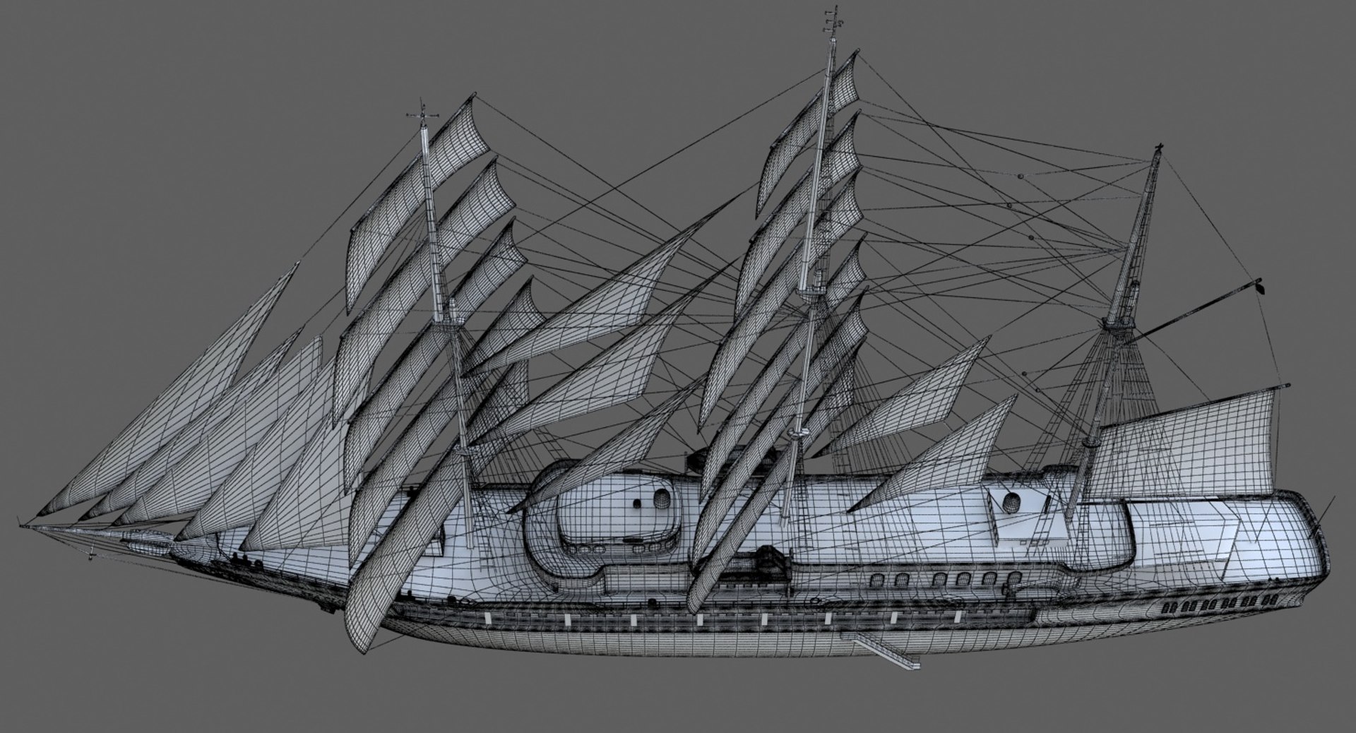 3d Model Of Sea Cloud Cruise Ship