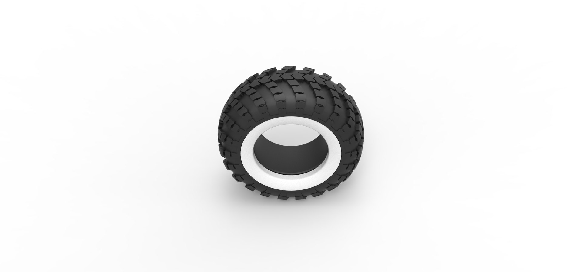 Diecast Military Whitewall Tire Scale 1 To 25 3D - TurboSquid 2110629